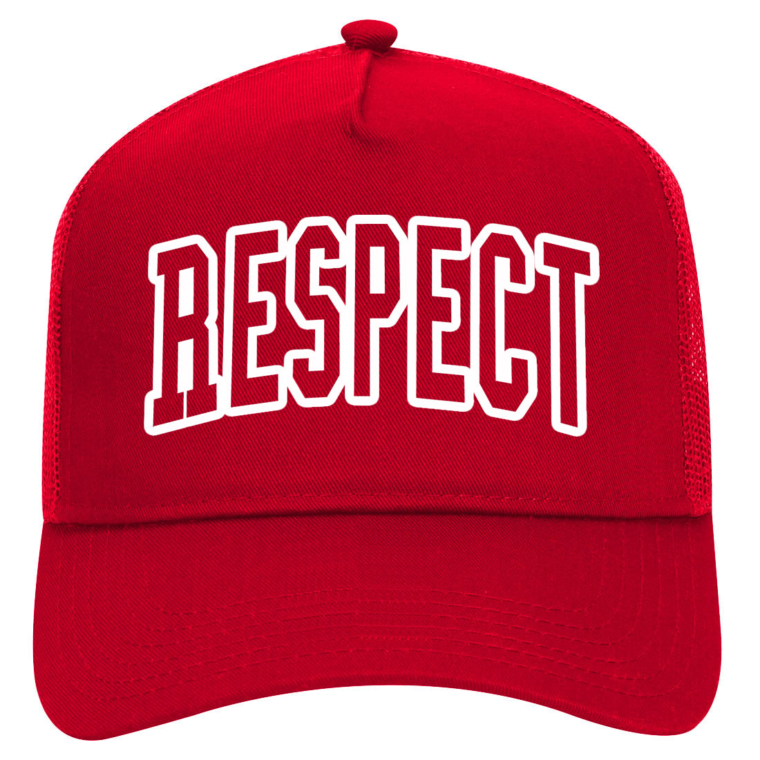 Respect Outline Retro Adult 5 Panel Mesh Trucker Hat – KINGS OF NY