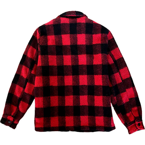 Red And Back Buffalo Plaid Mens Sherpa Jacket – KINGS OF NY