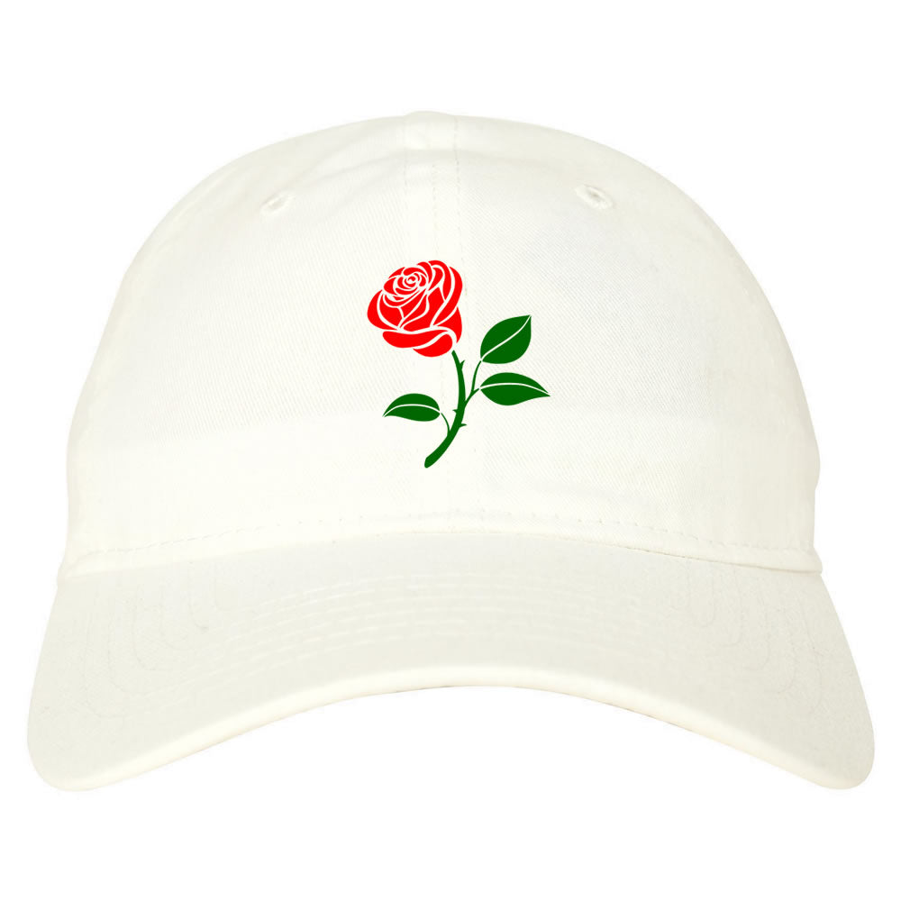 Single Red Rose Dad Hat By KINGS OF NY